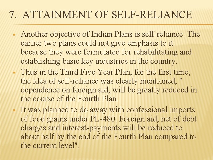 Objectives of Planning in India EMERGENCE OF PLANNING