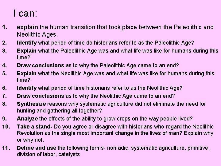 History of Man Where will we begin studying