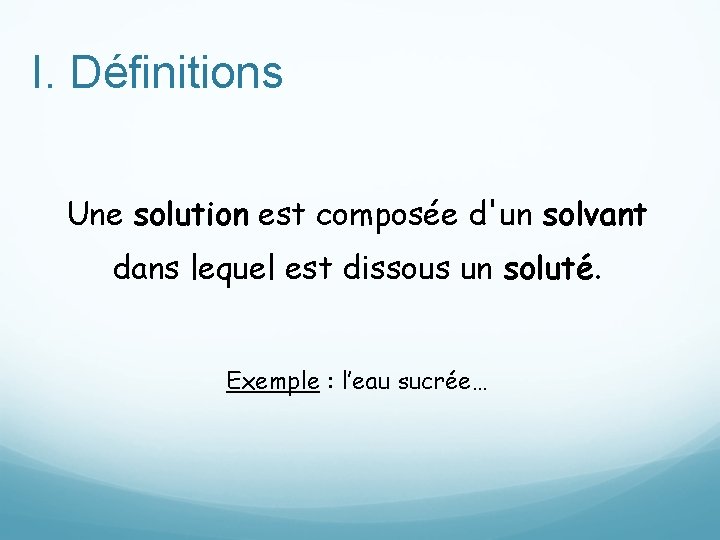 LA PRATIQUE DU SPORT Les besoins et les