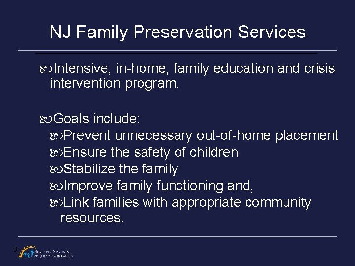 Family Preservation Services Bidders Conference DCF Office of