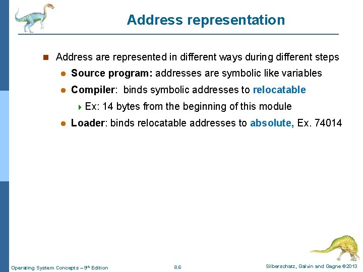 Chapter 8 Main Memory Operating System Concepts 9
