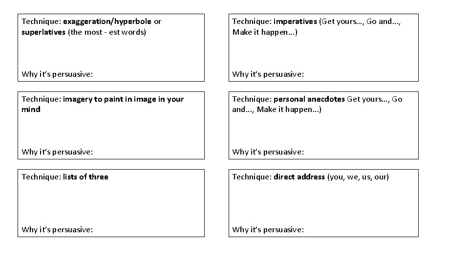 How Question Persuasive Techniques Ob understand how to
