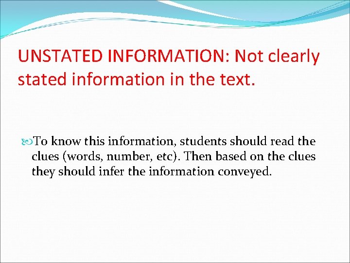 KOMPETENSI MEMBACA LAINNYA DALAM UN MENENTUKAN INFORMASI TERSIRAT
