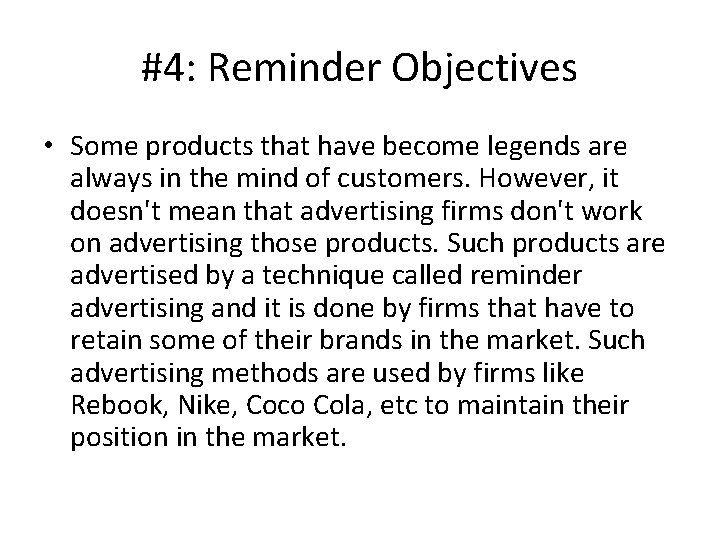Advertising Objective 1 Basic Goals of Advertising Advertising