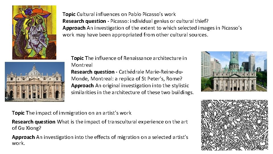Topic Cultural influences on Pablo Picassos work Research