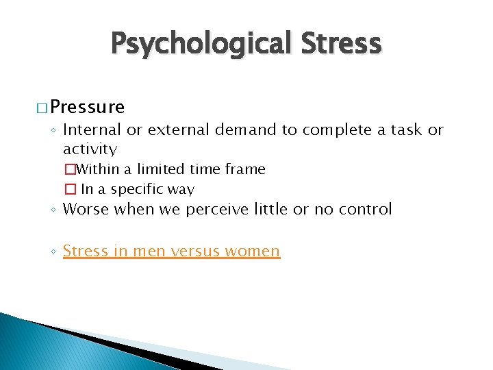Psychology 220 The Stress Unit 4 David Rude