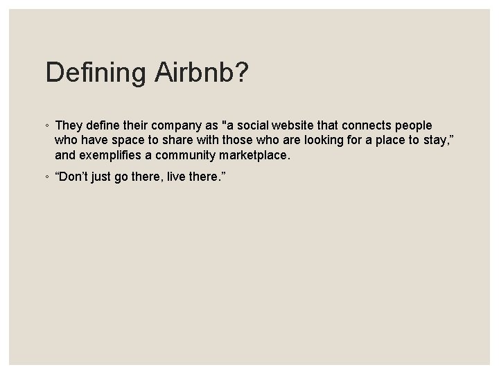 AIRBNB VS HOTELS Whitney Mc Cullough Hotels Airbnb