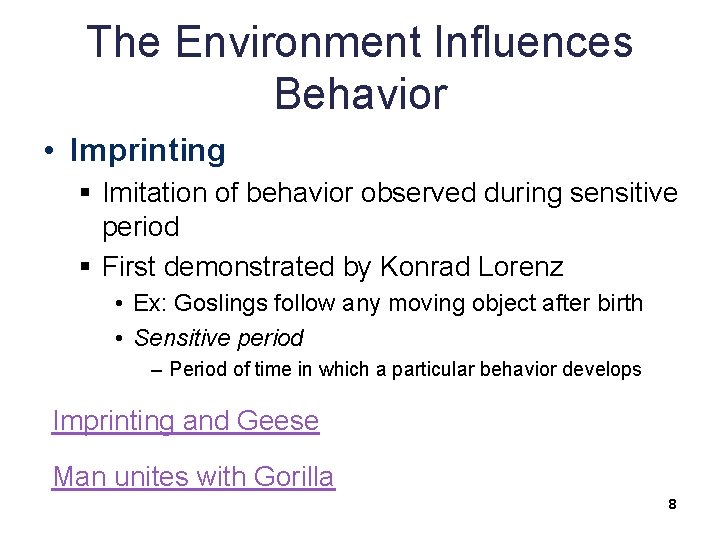 Chapter 43 Animal Behavior 1 43 1 Inheritance