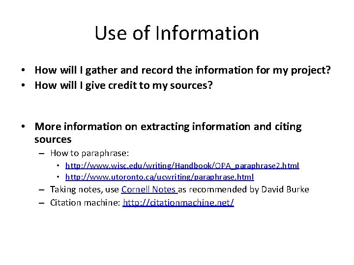The Big 6 Research Process Task Definition What