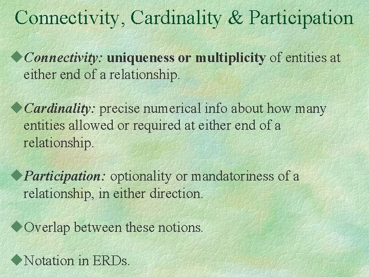 FundamentalsICY Databases 201213 REVISION WEEK John Barnden Professor