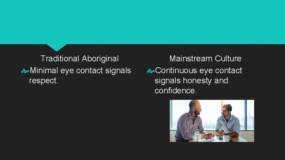 Aboriginal Values and Communication Styles vs Mainstream Culture