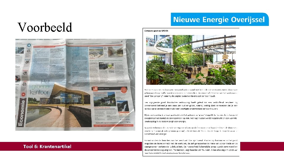 Tool 6 Krantenartikel Benodigdheden Doel Werkwijze Voorbeeld Output