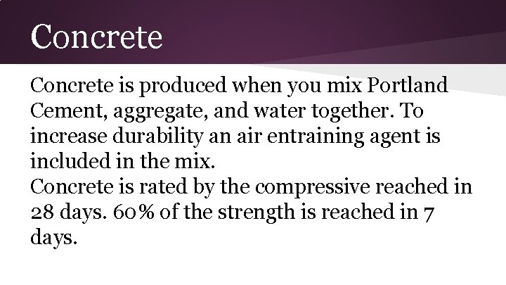 Chapter 7 Soils Portland Cement Concrete Portland Cement