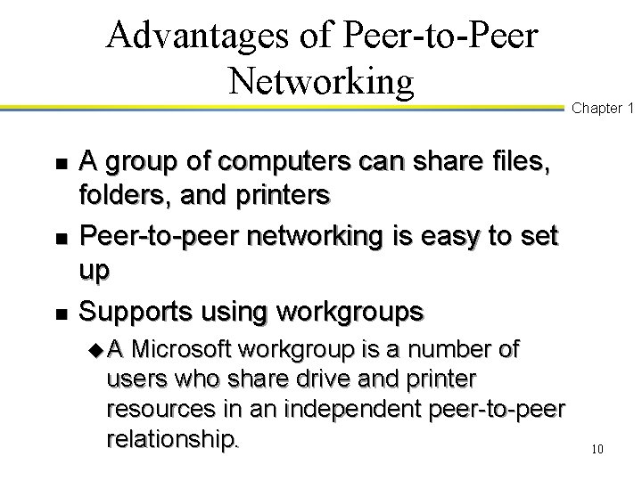 Chapter 1 Networking with Microsoft Windows 2000 Server