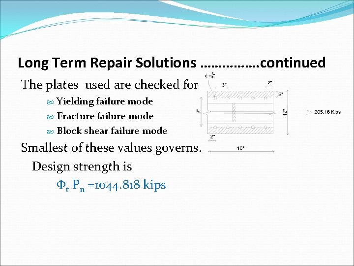 REHABILITATION OF AN EXSITING BRIDGE USING POST TENSIONING