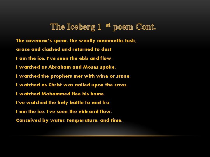 The watch that ends the night Created By