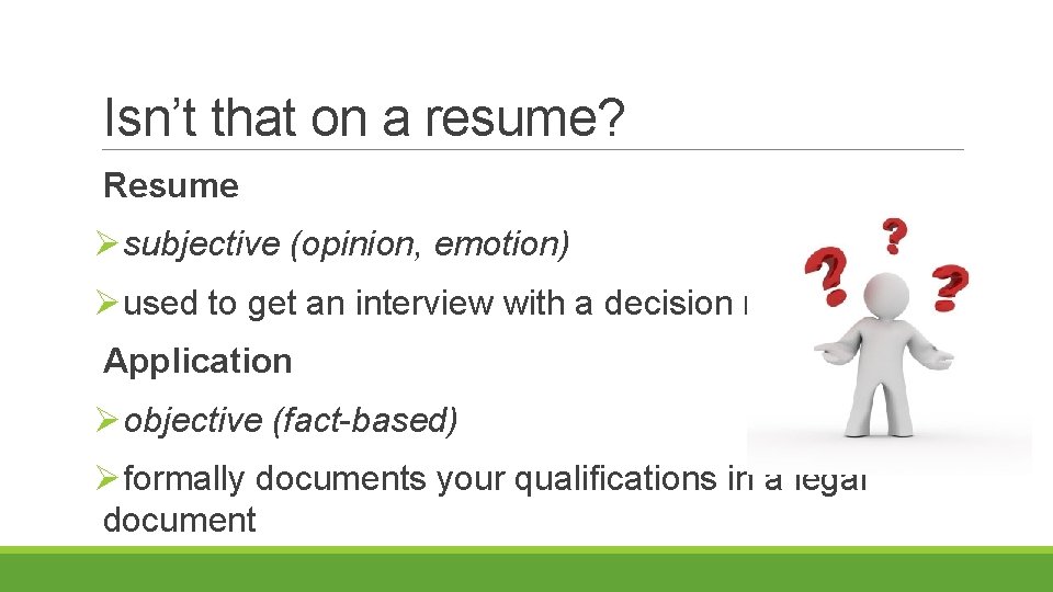 Employment Applications INTRODUCTION TO BUSINESS MARKETING What is