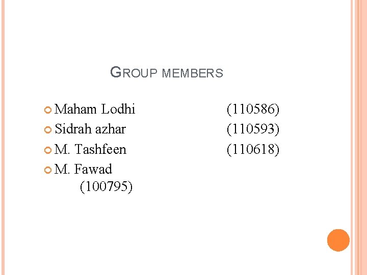 USABILITY ENGINEERING GROUP MEMBERS Maham Lodhi Sidrah azhar