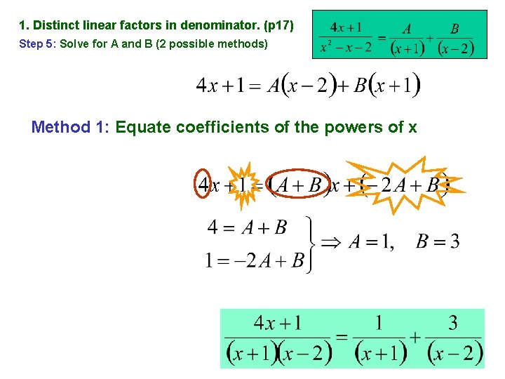 PARTIAL FRACTIONS Learning Outcomes Be able to recognise