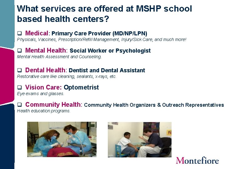 Montefiore SchoolHealth Program MSHP Rosy Chhabra Psy D