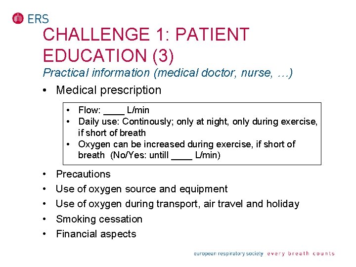 DISCHARGE MANAGEMENT AND EDUCATION IN HOME OXYGEN THERAPY