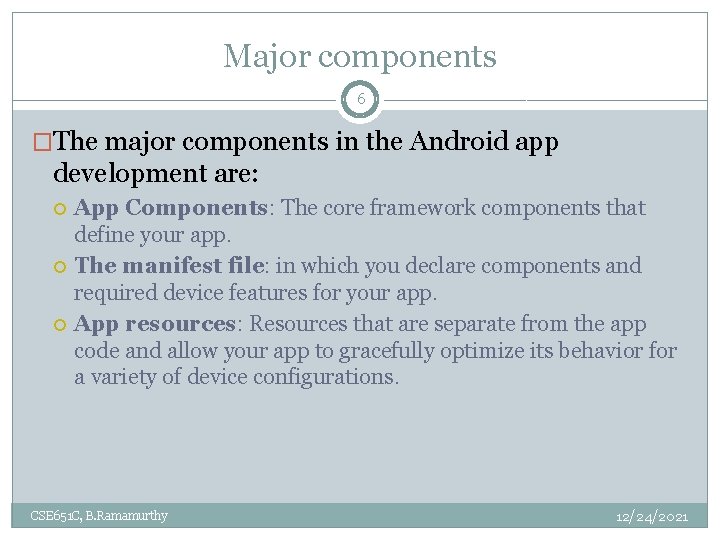Emerging Platform3 Android Programming an App 1 BINA