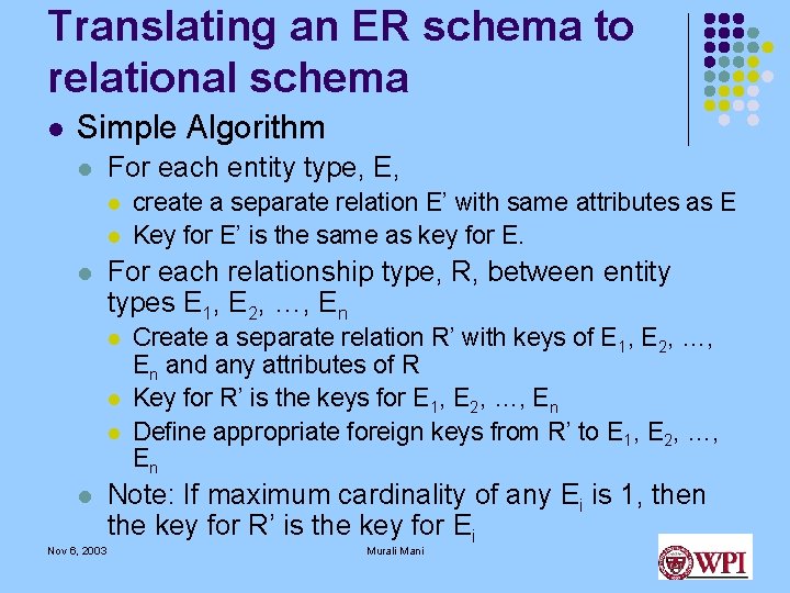 The Relational Model B term 2004 lectures 5