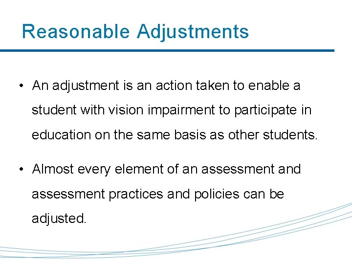 ACCESSIBLE ASSESSMENT FOR STUDENTS WITH VISION IMPAIRMENT ADCET