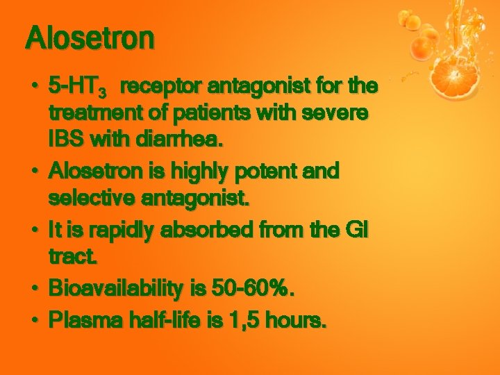 Drugs for the treatment of irritable bowel syndrome