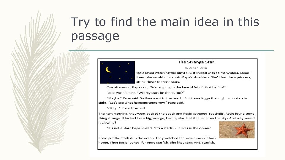 How to identify the main idea in a
