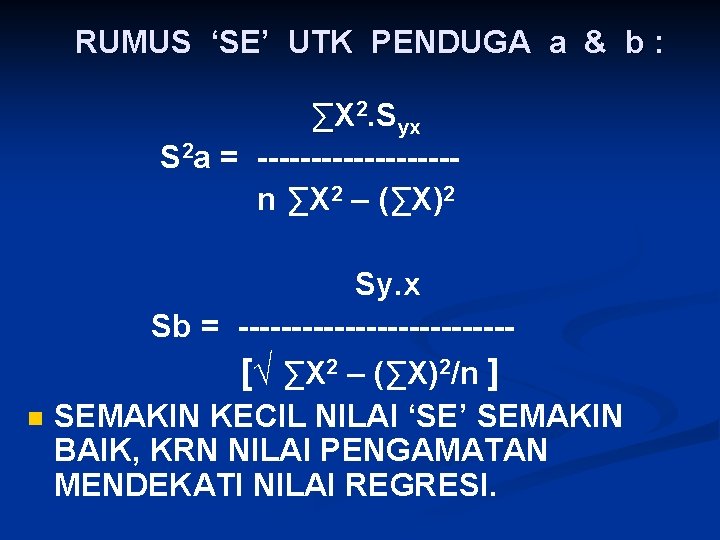 ANALISIS REGRESI KORELASI FATMAWATI FAKULTAS EKONOMI UNIVERSITAS HASANUDDIN