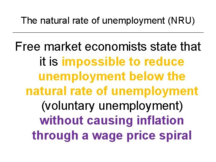 Unemployment The expectations augmented Philips curve Personalised Learning