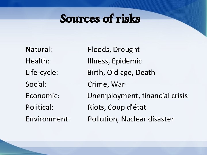 Theory of Risk and Insurance 15 th October