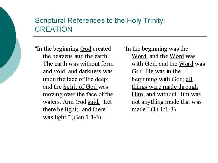 Basics of Orthodoxy The Holy Trinity Father Son