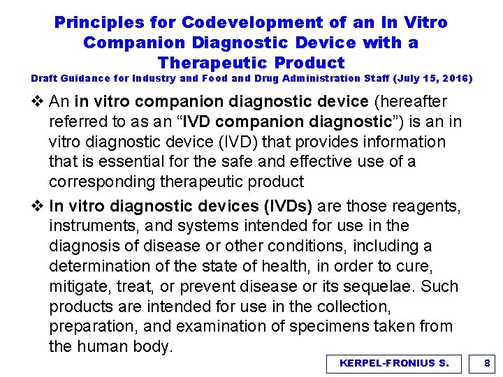 The clinical development of the combination of medicines