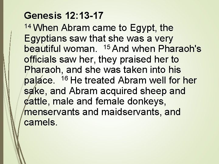 Abrams Egypt Trip Genesis 12 10 20 Pastor