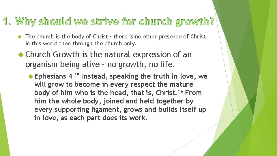 Growing Churches The Why How and What about