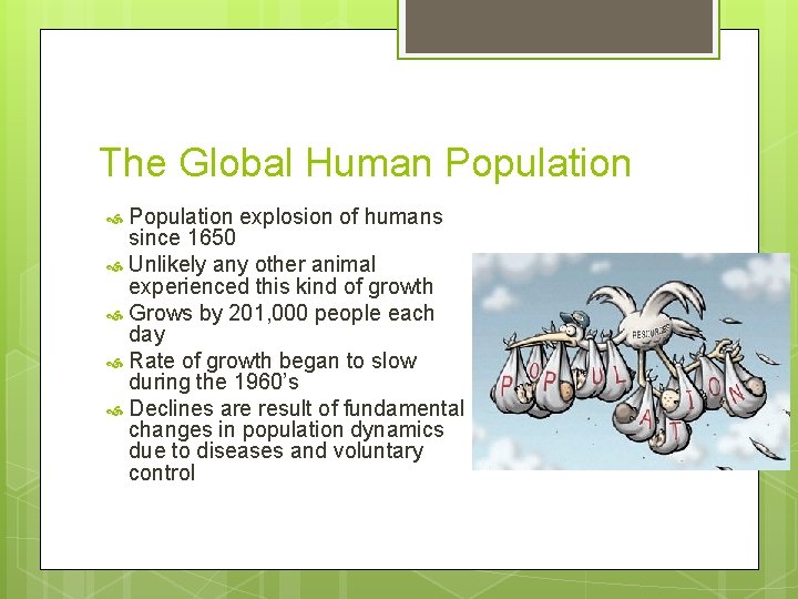 Ecology Population Dynamics Global Carrying Capacity Population Dynamics