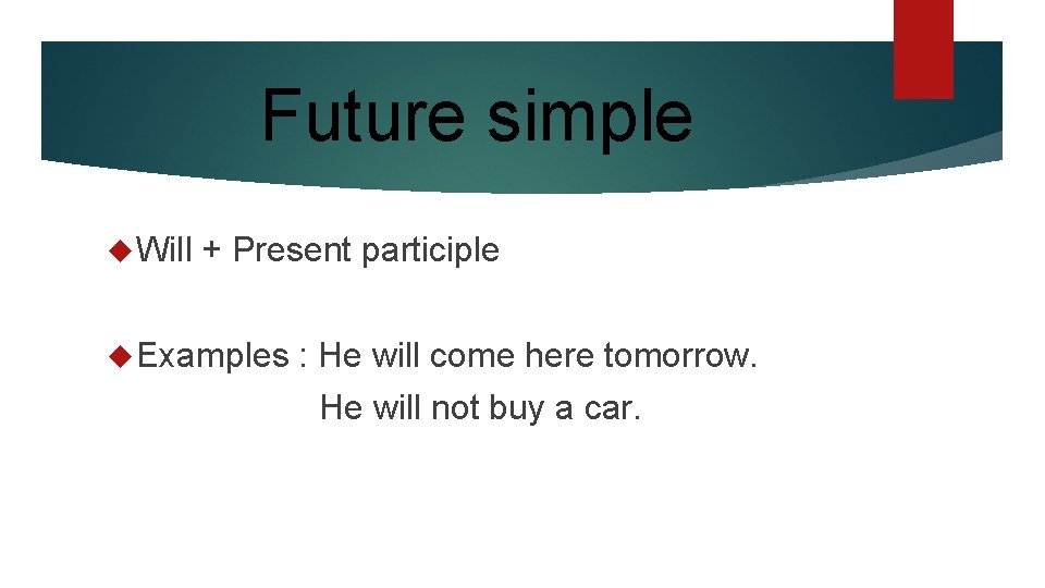 The Tenses of a Verb DONE BY AHMAD