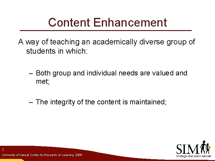 The Concept Mastery Routine The Content Enhancement Series