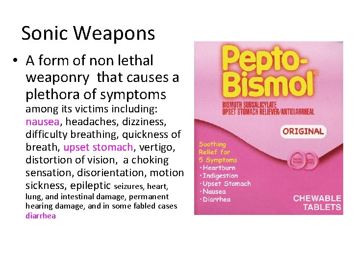 Sonic Weapons By Victoria Cannon Brief History Since