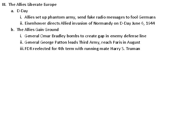 Chapter 25 The United States in WWII Section