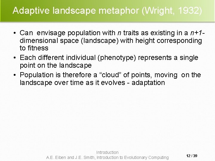 Introduction Chapter 1 Introduction A E Eiben and