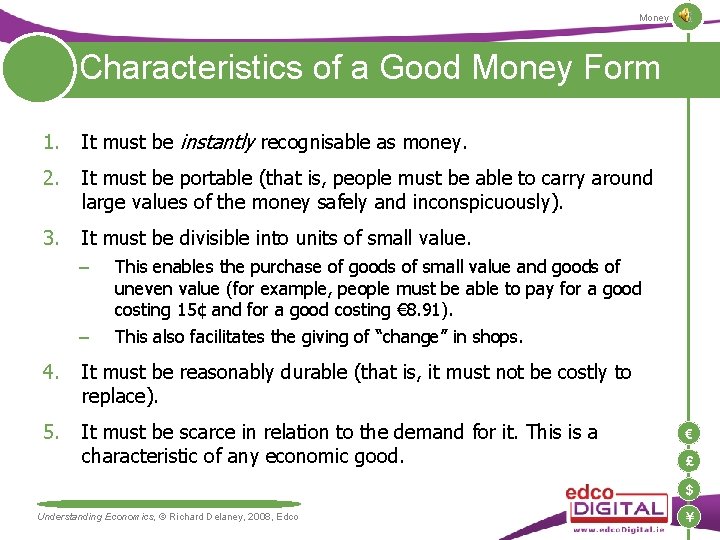 Money Functions Characteristics Banking EMU Understanding Economics Richard