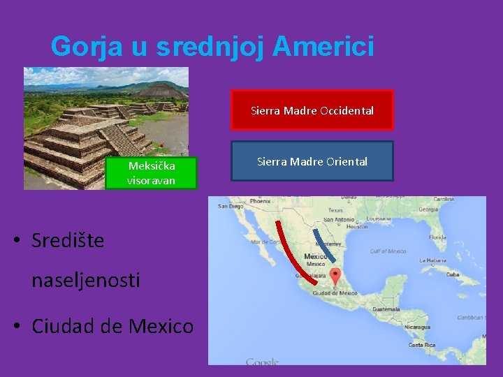 Reljef i vode Prirodnogeografska obiljeja Amerike Reljef i