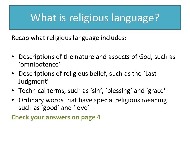 Welcome back to Religious Studies A Level Religious