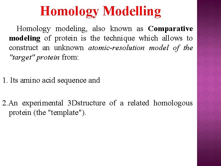 PROTEIN MODELLING Presented by Sadhana S Protein structure
