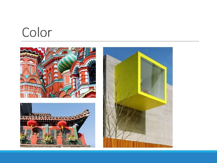 ELEMENTS OF DESIGN APPLICATIONS OF TECHNOLOGY Architecture What