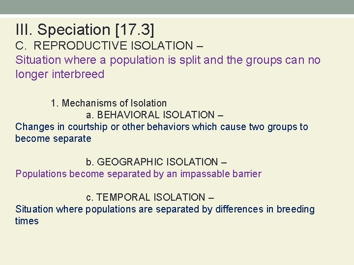 BIOLOGY CHAPTER 17 Evolution of Populations I Genes