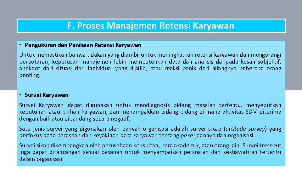 KINERJA DAN RETENSI INDIVIDUAL Bhayu Rhama Ph D